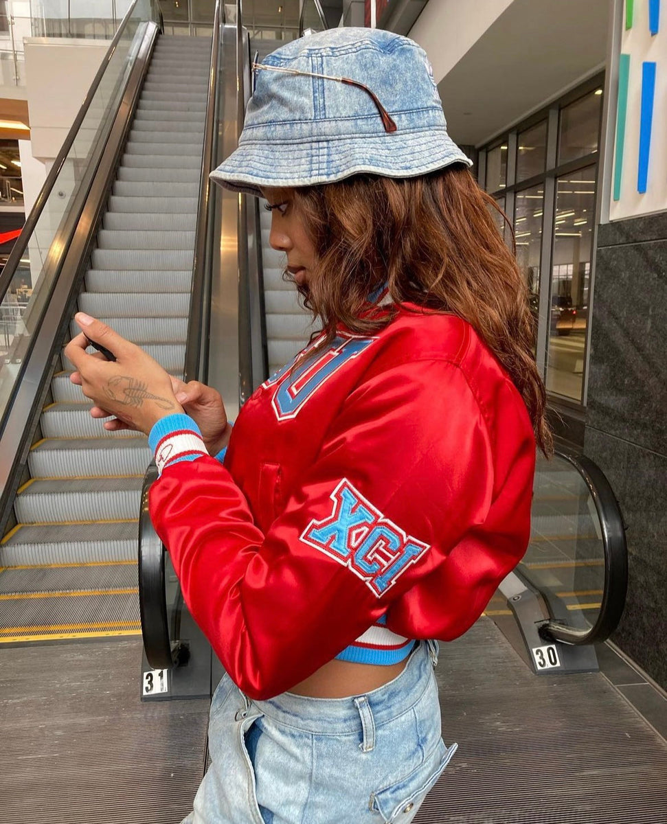 (Women) Delaware State University Satin Jacket – Campus Remix
